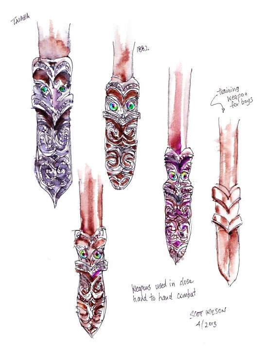 The Taranaki Sketchers: Maori taiha and patu