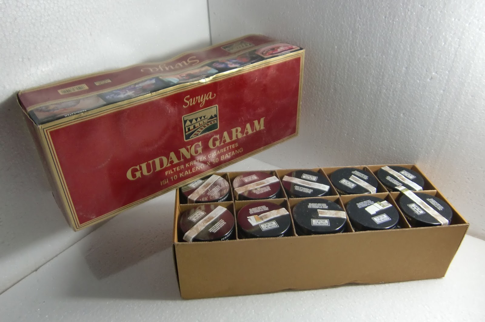 CILEGON ANTIK: Tin Box / Satu Pak Kaleng Rokok Gudang Garam Surya 16 ...