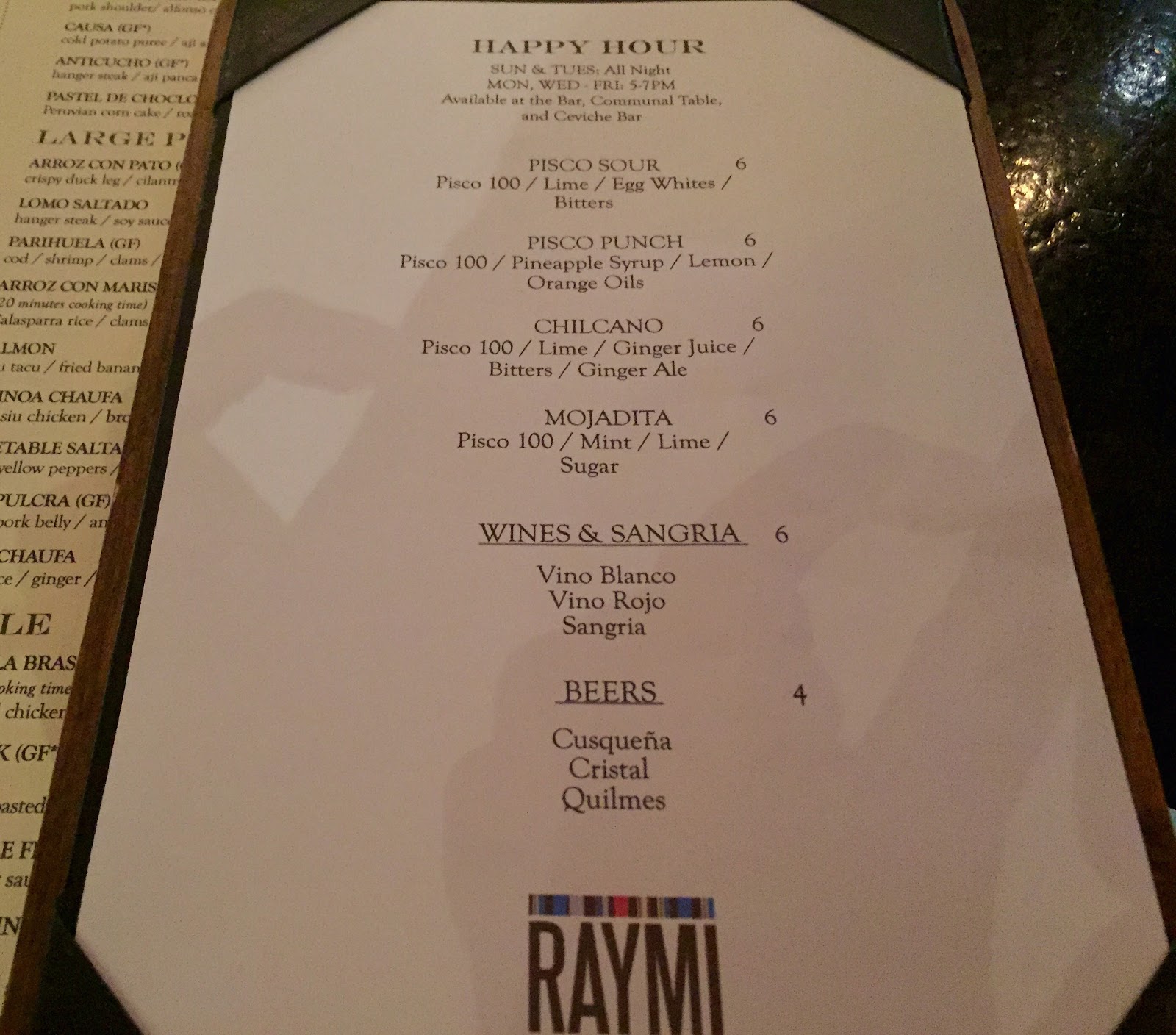 Happy Hour at Raymi