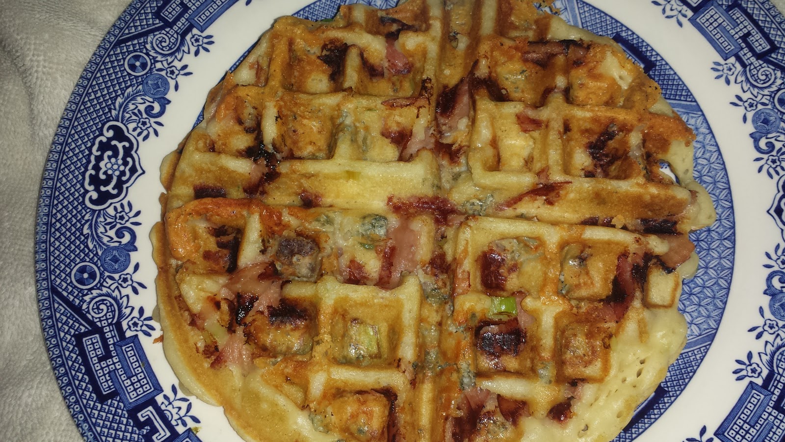 Sha Bang's Kitchen: Ham and Cheese Buttermilk Waffles