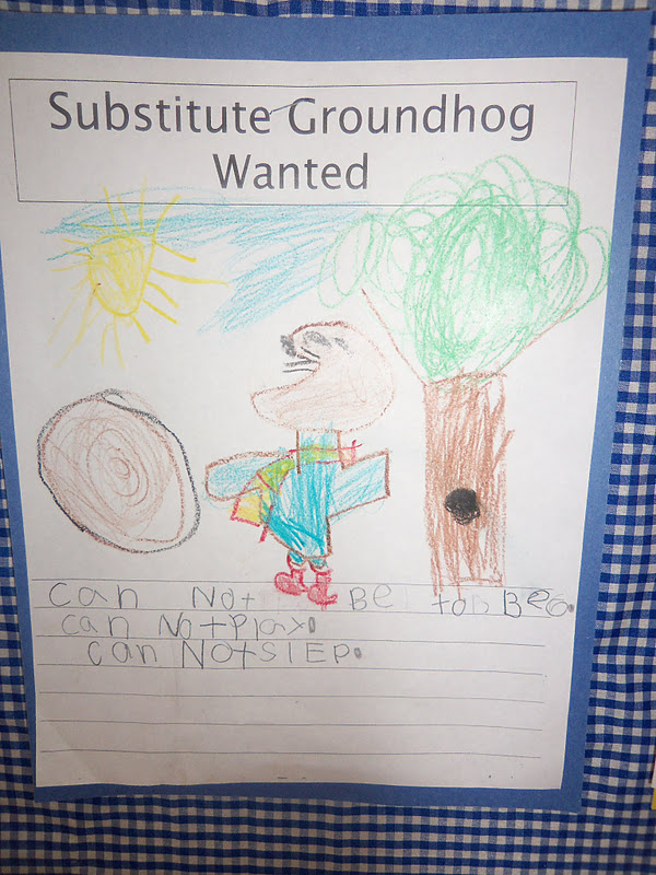 Mrs. Wood's Kindergarten Class: Substitute Groundhog