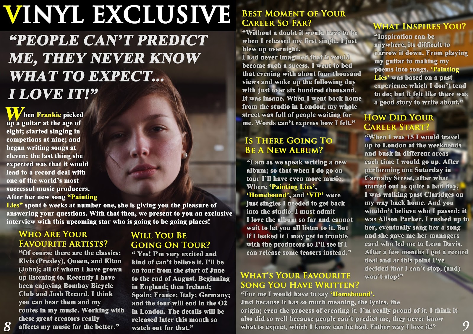 Isaac Hutchings AS Media Coursework: Completed Music Magazine Double ...