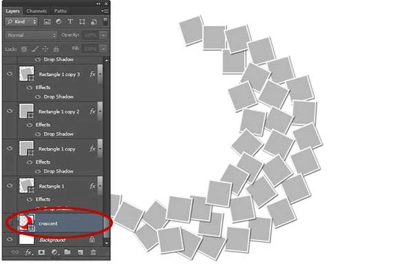 PhotoEffect: Crescent Moon Photo Collage in Photoshop