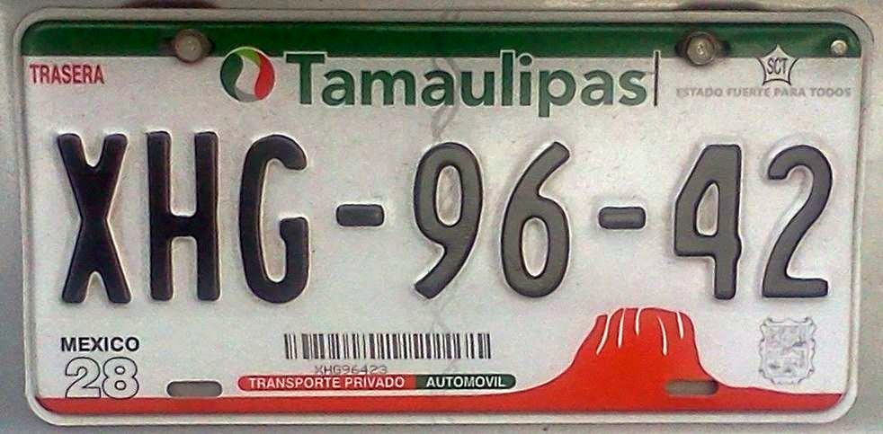 Placas de Autos de México y otras COS-999-AS: Tamaulipas: Nueva Placa ...