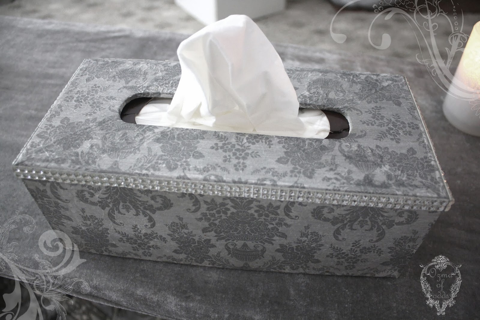 ozma of odds: ~ elegant tissue box cover tutorial