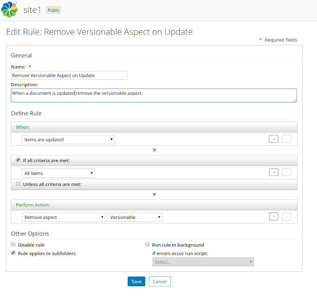 Technical Tips & Tricks: How to Remove Versioning for a Share Site (and Keep it Enabled Elsewhere)