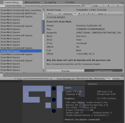 [Unity] MaterialPropertyBlockで色を変えたらドローコールが増えた