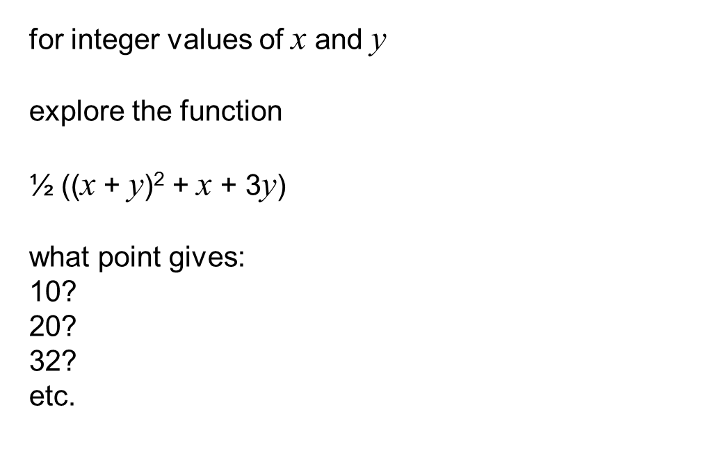 MEDIAN Don Steward mathematics teaching: interesting function