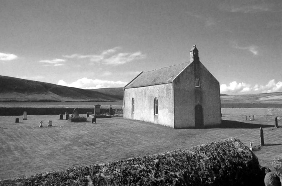 Tour Scotland: Old Photograph Parish Church Fetlar Shetland Scotland