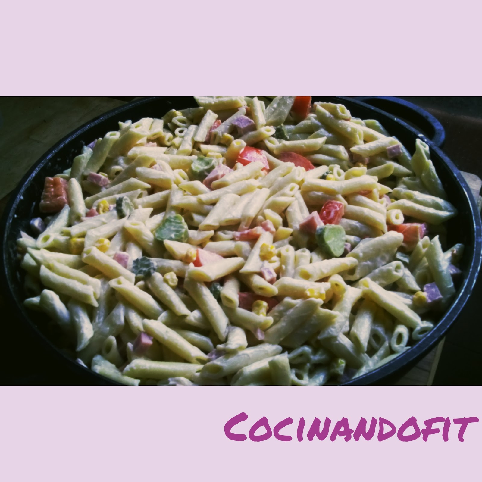 cocinando fit: ensalada de pasta con jamon