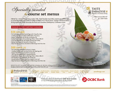 Taste Paradise Specially Curated 6 Course Set Menus 06 September - 30 ...