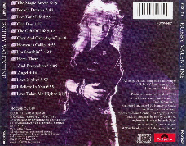 Hard rock - Melodic Rock - AOR: Robby Valentine - Robby Valentine (1992)