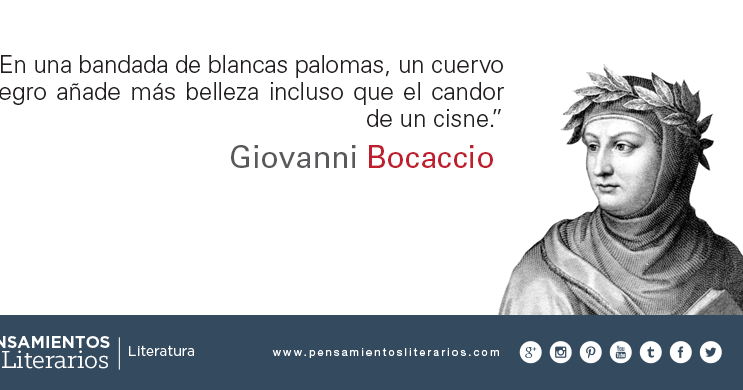 Pensamientos literarios.: Giovanni Boccaccio. Sobre lo distinto y lo bello.