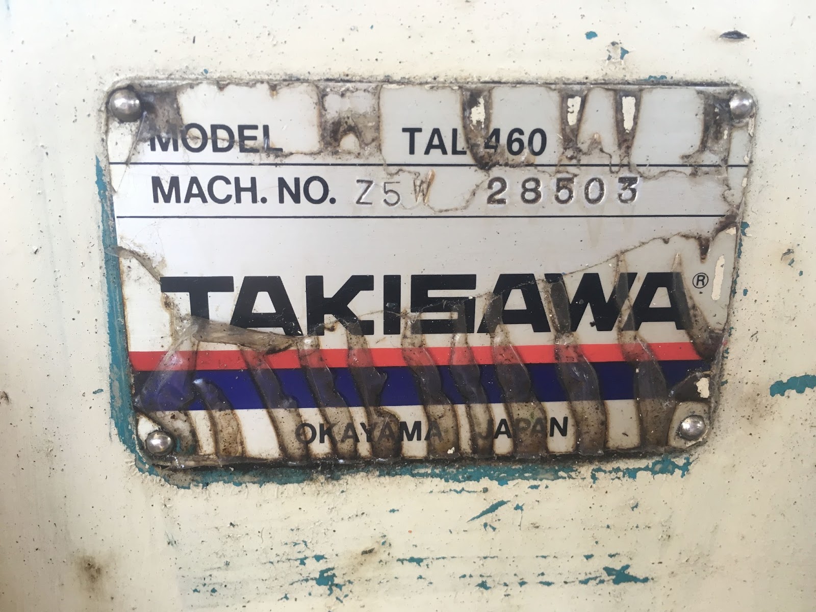 Products: takisawa lathe machine TAL 460