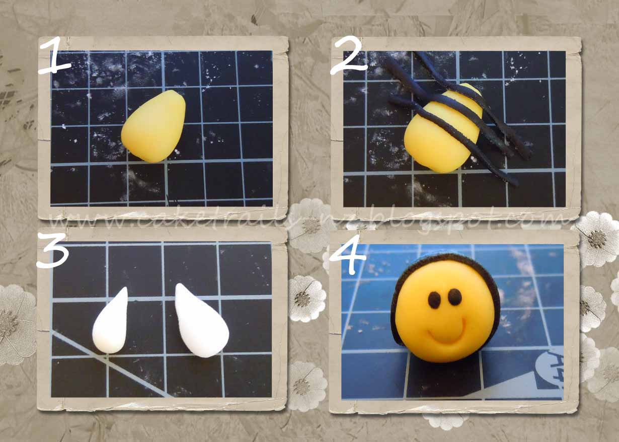 Cake Trails...: How to make a fondant bee {Tutorial}