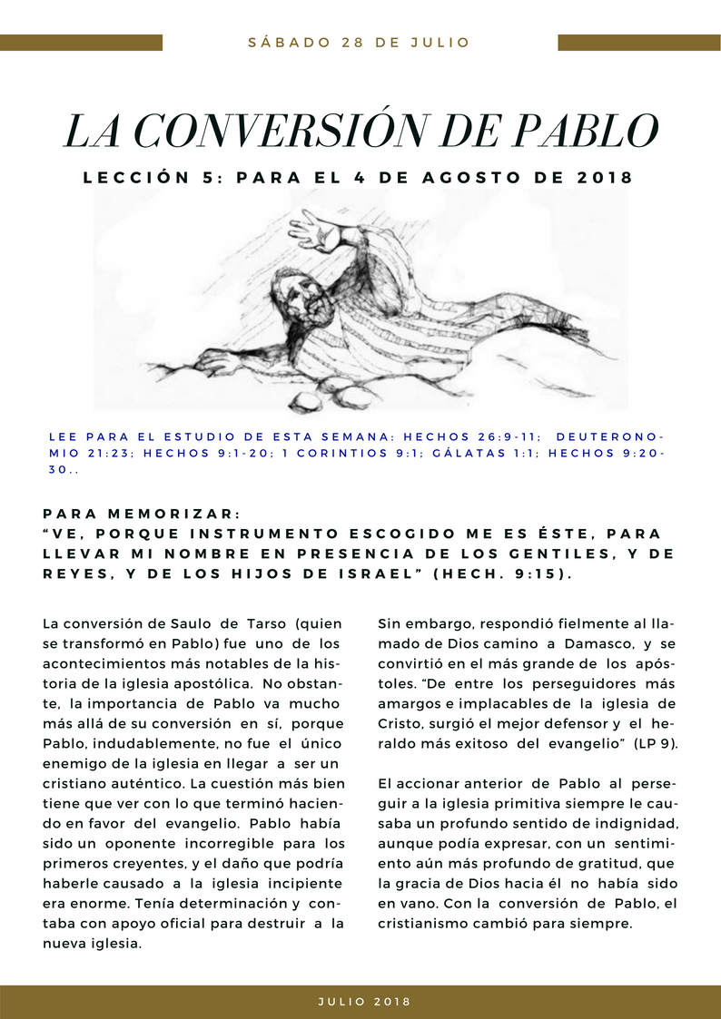 Lección 5: LA CONVERSIÓN DE PABLO