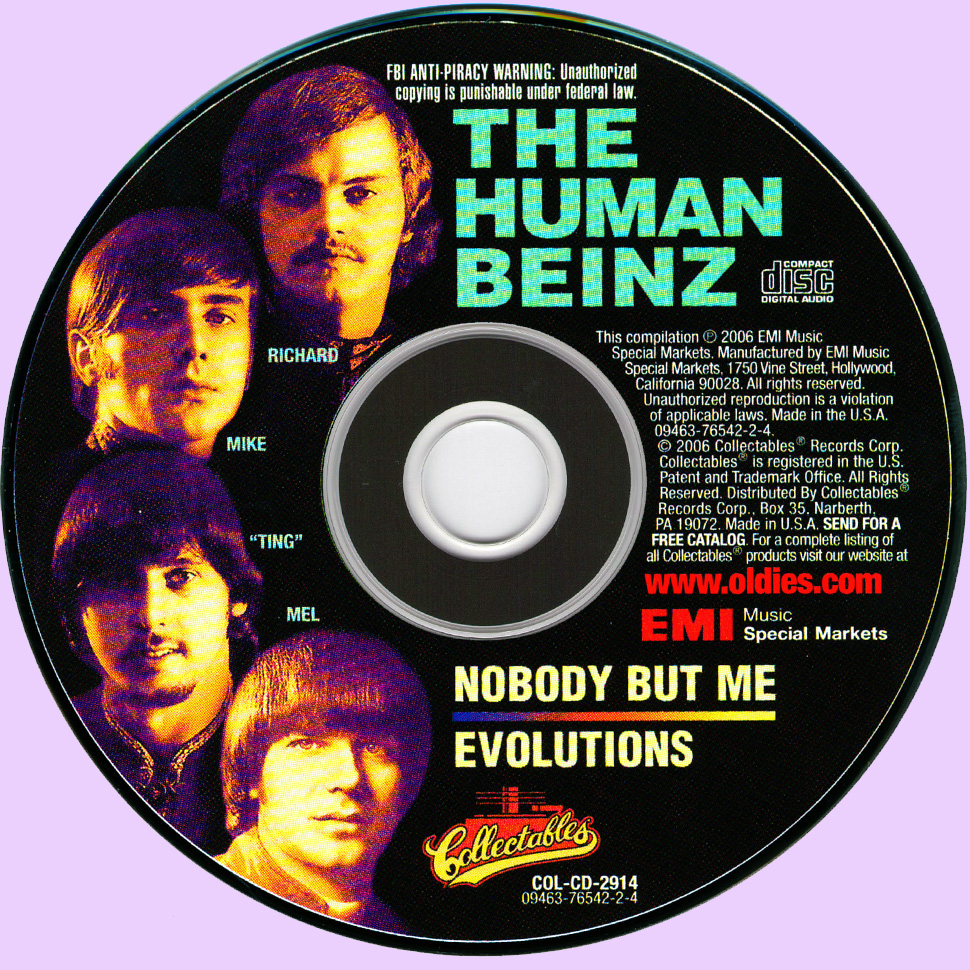 The Human Beinz - Nobody But Me / Evolutions (1968 us, spectrum of ...