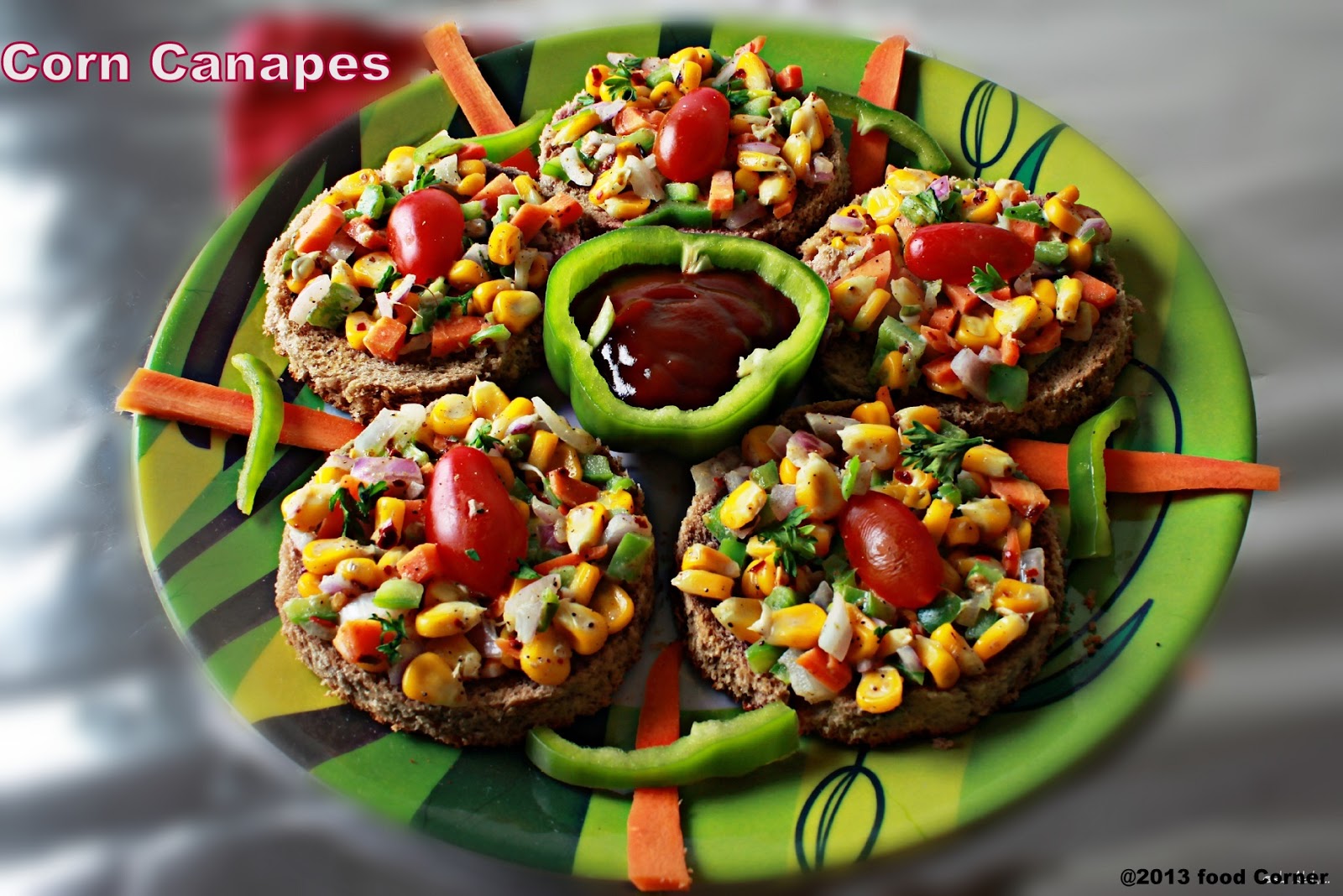 Corn canapes Recipe | Bread Recipes ~ Kiran's Food corner