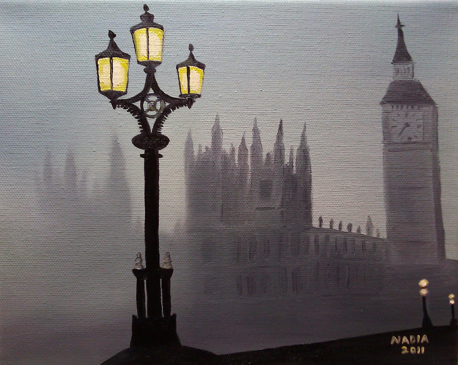 Happy Painter: London Fog (8x10)