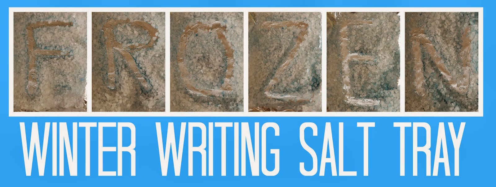 Frozen Inspired Winter Writing Salt Tray | Still Playing School