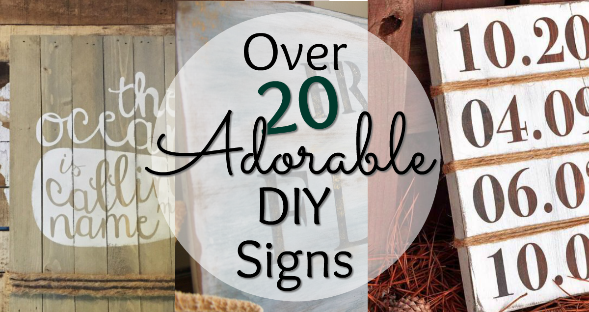 Over 20 Adorable DIY Signs You will LOVE! (And want to make!) • That ...