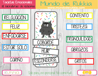 Calendario Emocional del Monstruo de Colores | Mundo de Rukkia