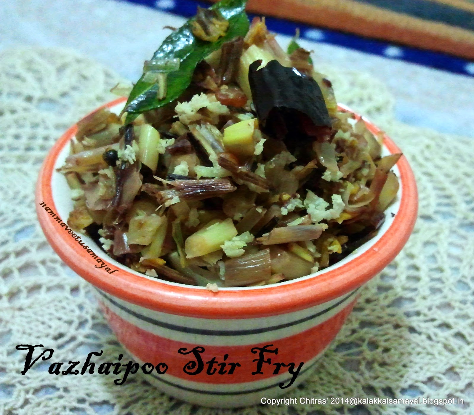 kalakkalsamayal: Vazhaipoo-Stir-Fry