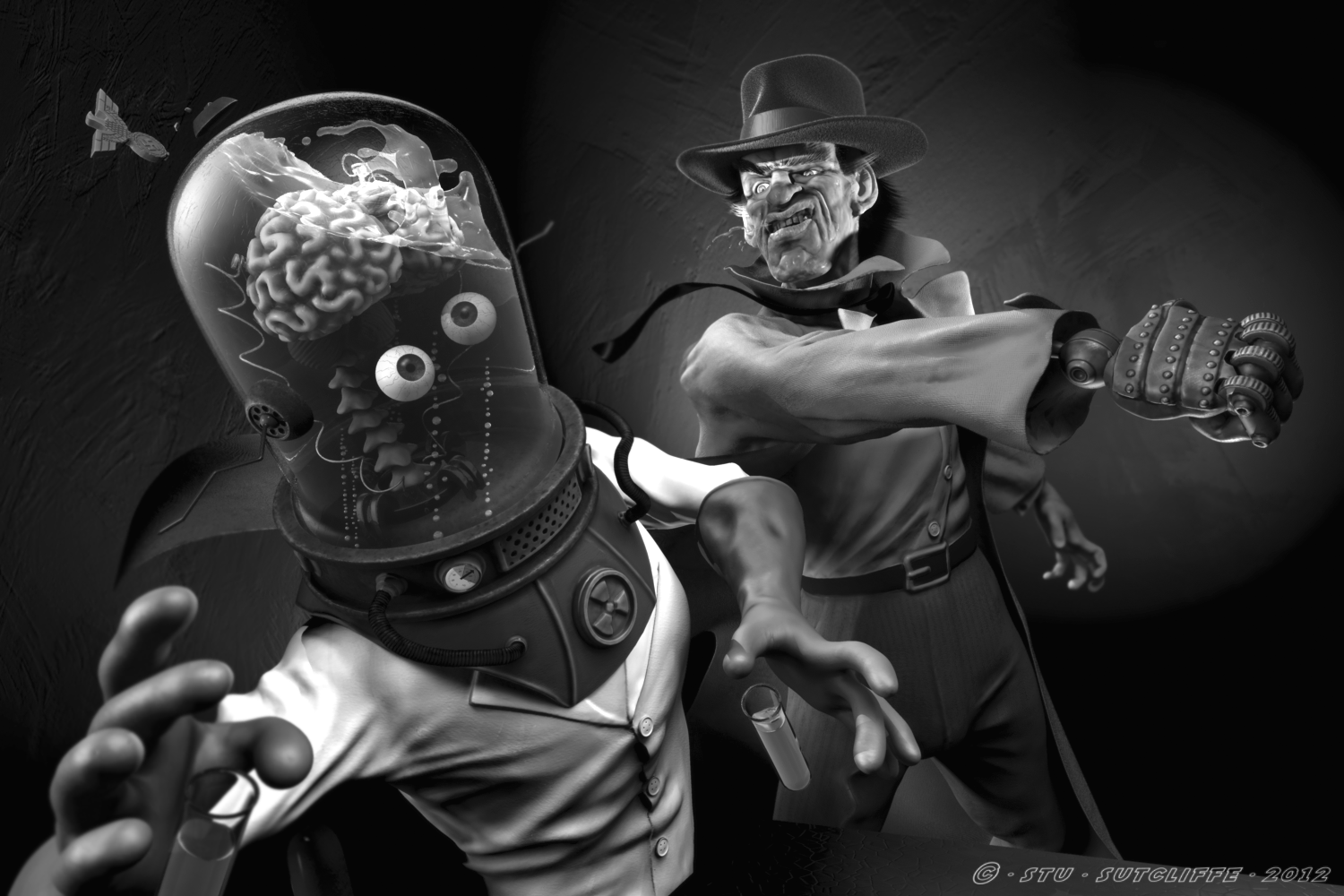 StuOVision: Cyborg G-Man Versus Alternate Universe Nazi Scientist
