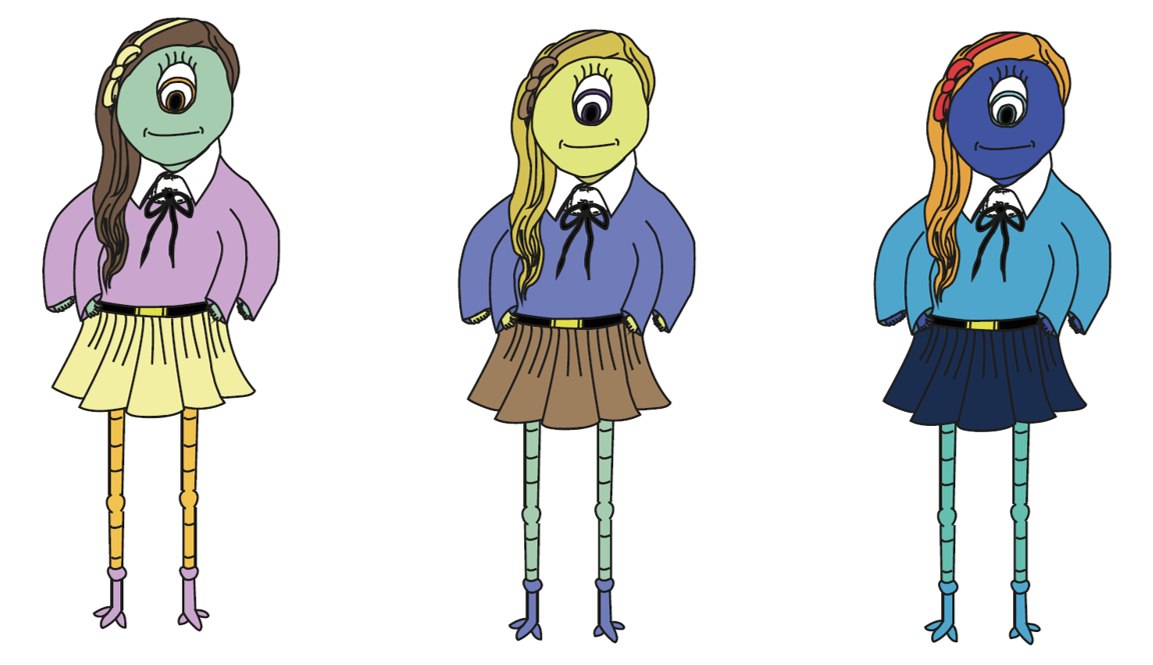 Monster character design - Preppy monster 2