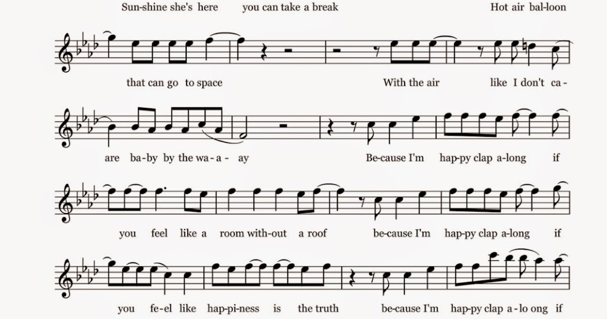 Flute Sheet Music: Happy - Sheet Music
