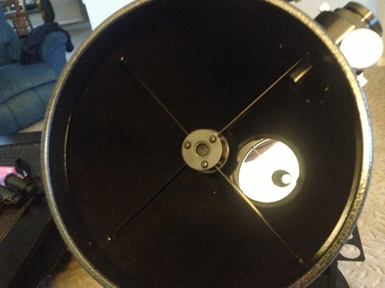 10" Dobsonian Stargazing and Modification Blog: Flocking the mirror cell
