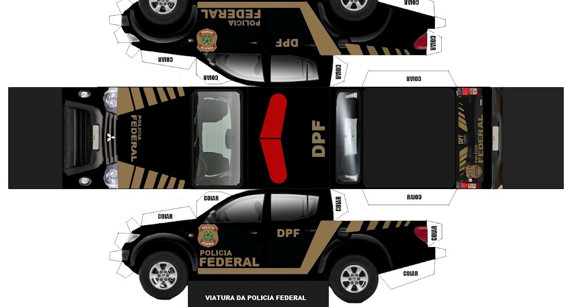SP. Papel Modelismo: PaperCraft - Mitsubishi L200 Polícia Federal
