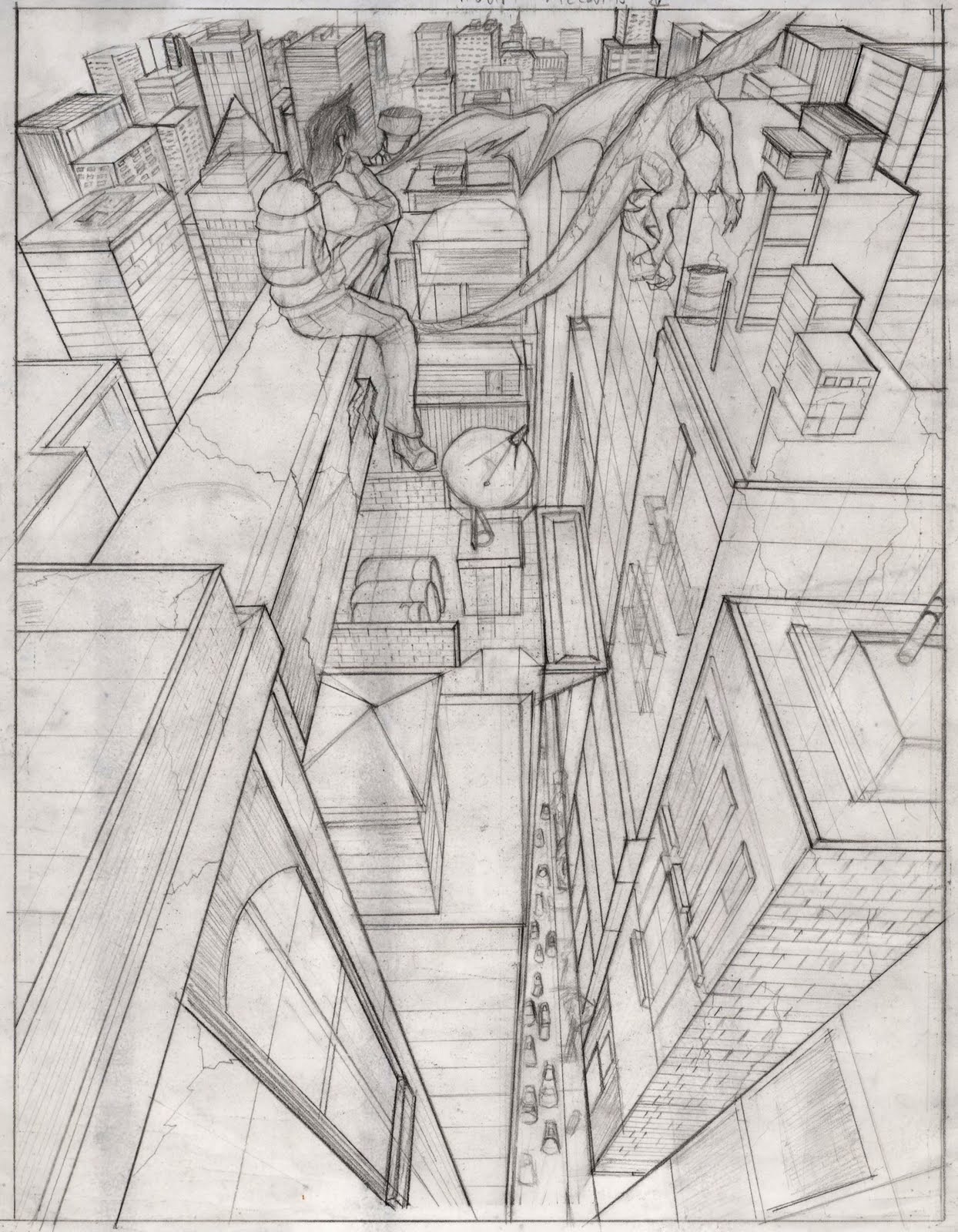 Dream A Drawing: Perspective Homework! and head studies