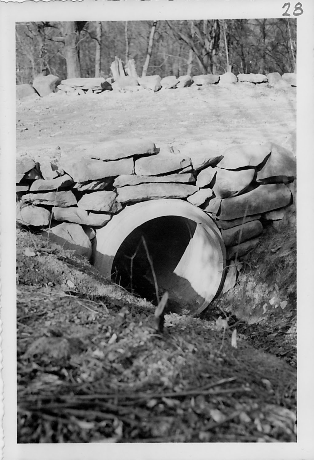 Cornwall 1941-42 Roadbuilding: Large Culvert