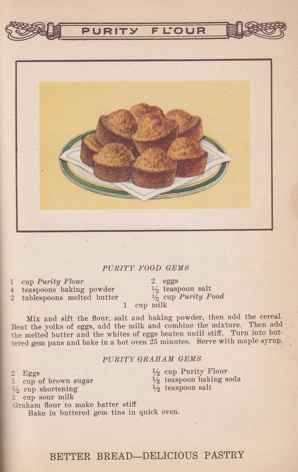The Left Chapter: 1923's Purity Flour Cook Book w. Lemon Meringue Pie ...