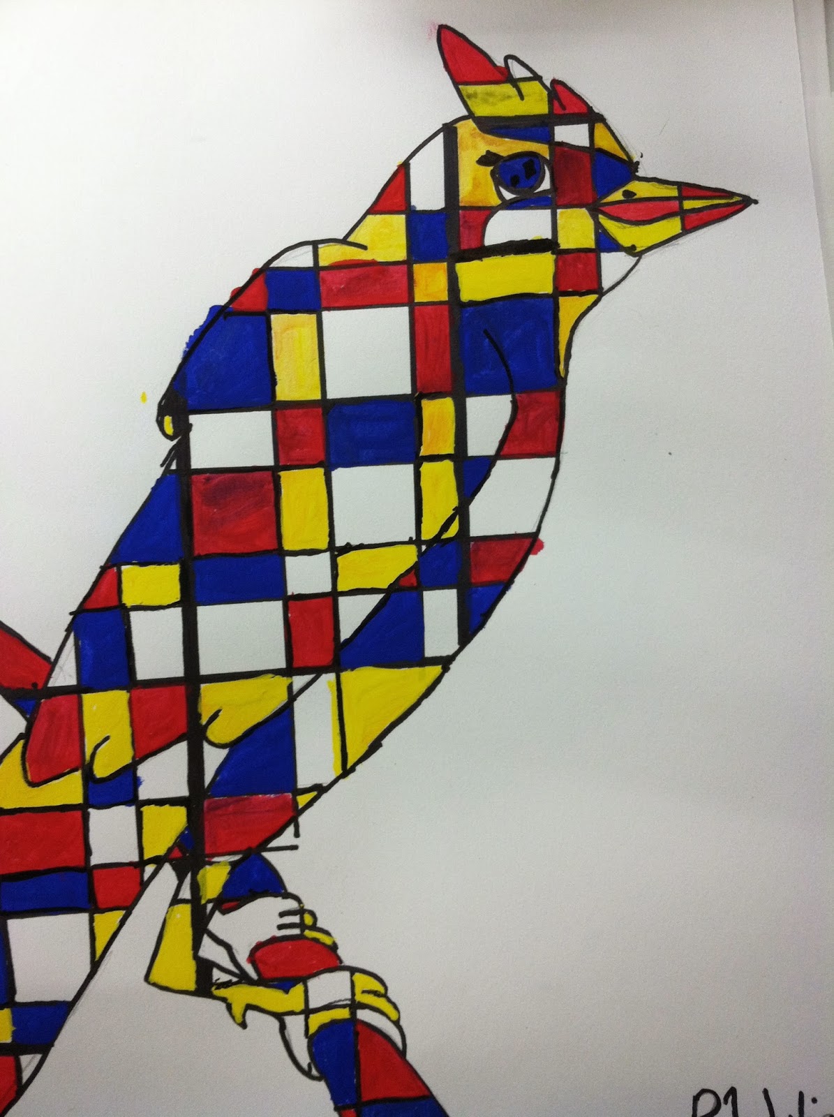 Mrs. Wille's Art Room: Mondrian inspired animal paintings