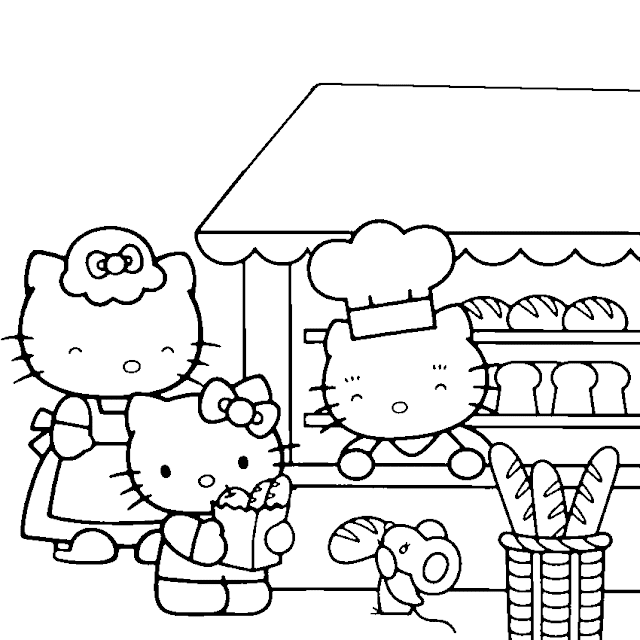 Kumpulan Mewarnai Gambar Hello Kitty - Mahir Warnai Gambar