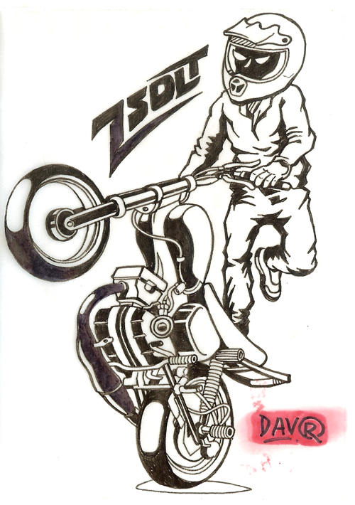 if my words cant xplain my drawings will...: ZSolt Negyesi Stunt rider