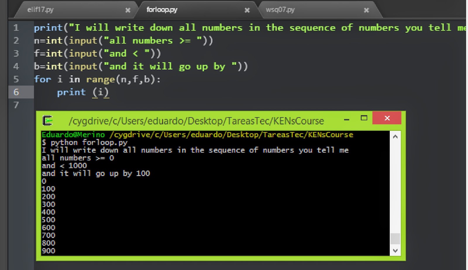 Eduardo´s Programming Blog: #Mastery20 'for' loops