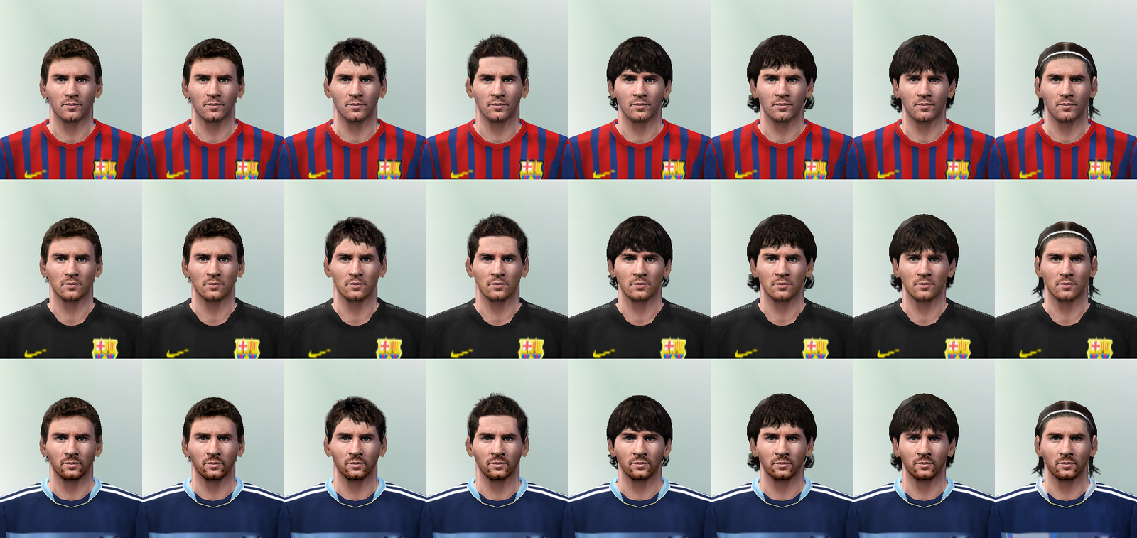 Editores de PES6: Face Pack ULTIMATE Lionel Messi by PIPA23 - PES 6