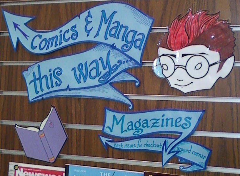 Smells Like Library: LIBRARY SIGNAGE : comics & manga, and magazines