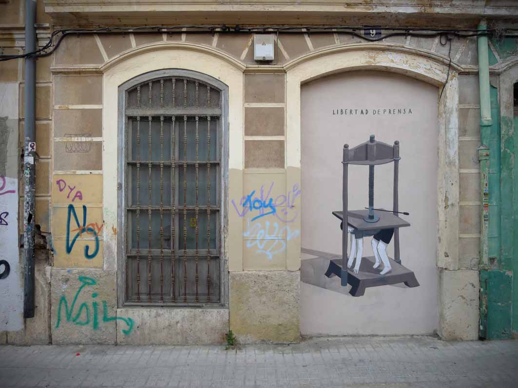 Escif New Street Piece In Valencia, Spain – StreetArtNews