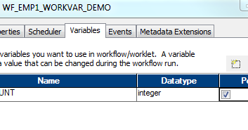 Basic Informatica Tutorial: Workflow variables