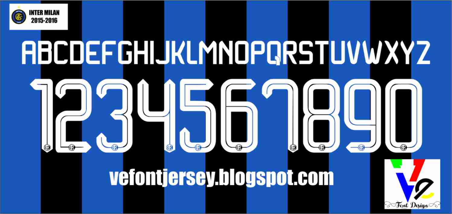 FONT INTER MILAN 2015-2016 ~ font football and design