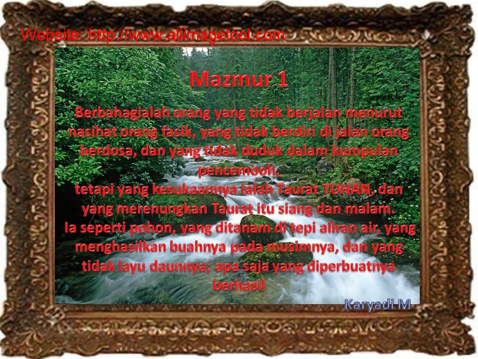 SENI MEMBENTUK GAMBAR: Mazmur 1:1-3