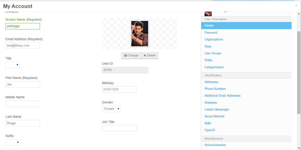 Liferay User Profile Input Fields Disableenable ~ Liferay Savvy