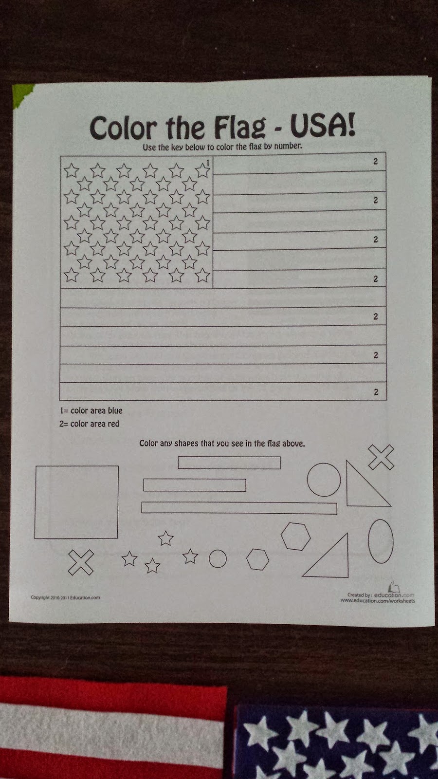 Munchkin and Bean: Felt American Flag