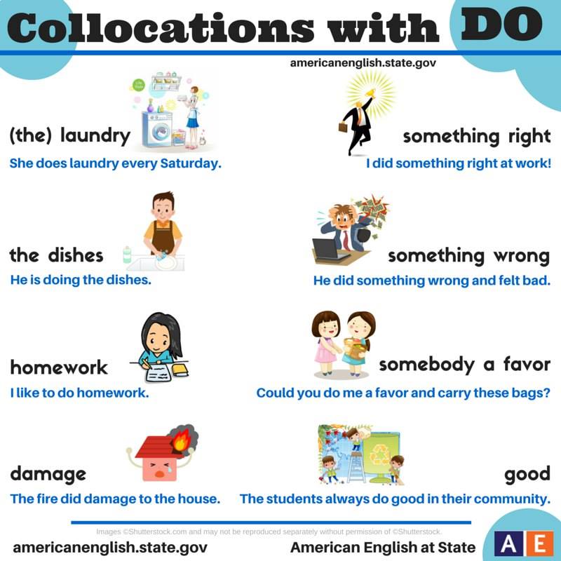 Click on: COLLOCATIONS WITH "DO"