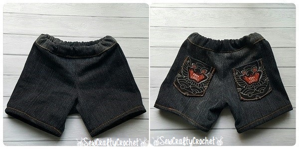 Upcycled Denim Shorts - Sew Crafty Crochet