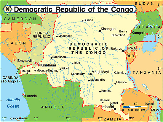 Cartes de La République Démocratique du Congo